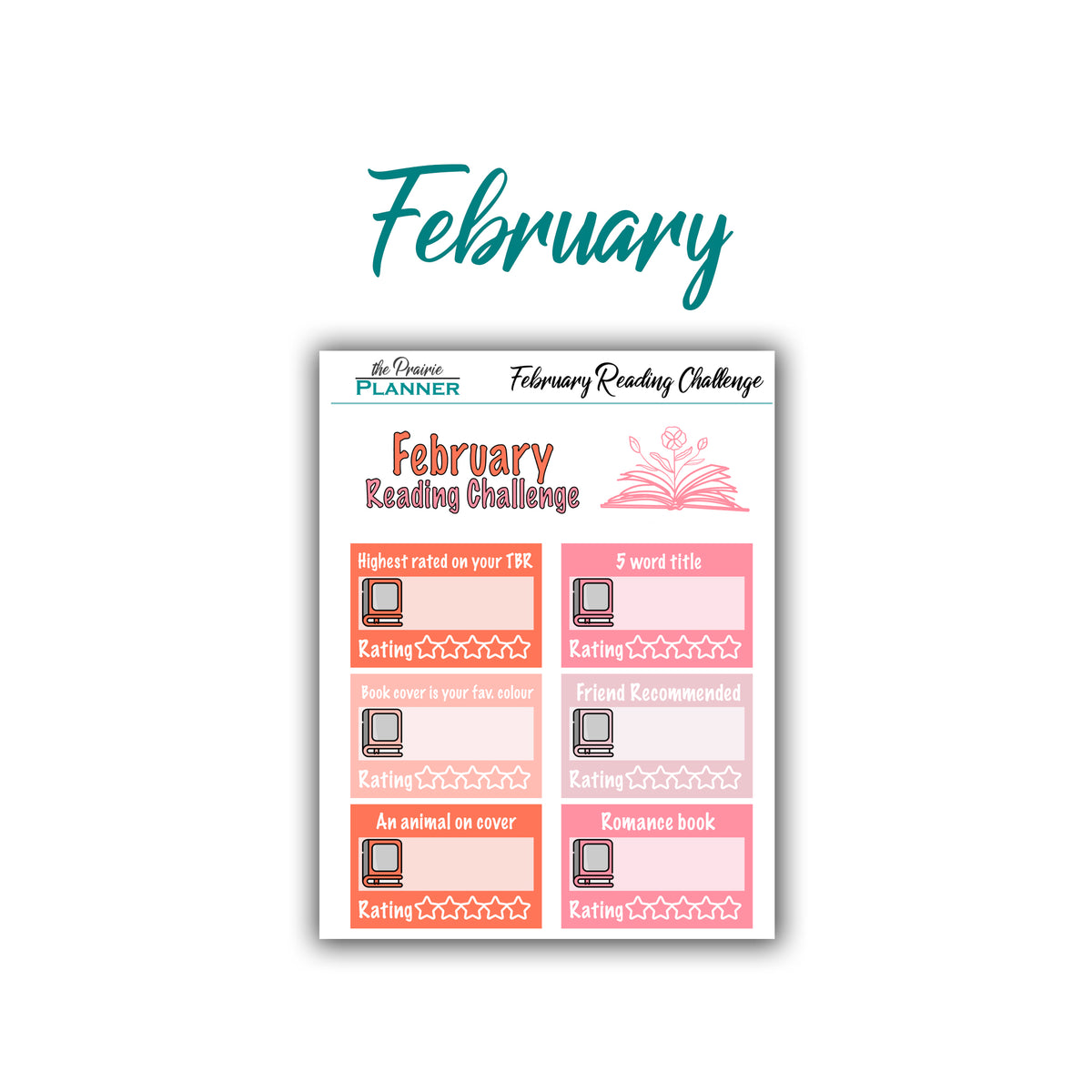 2026 Monthly Reading Challenge – the Prairie Planner