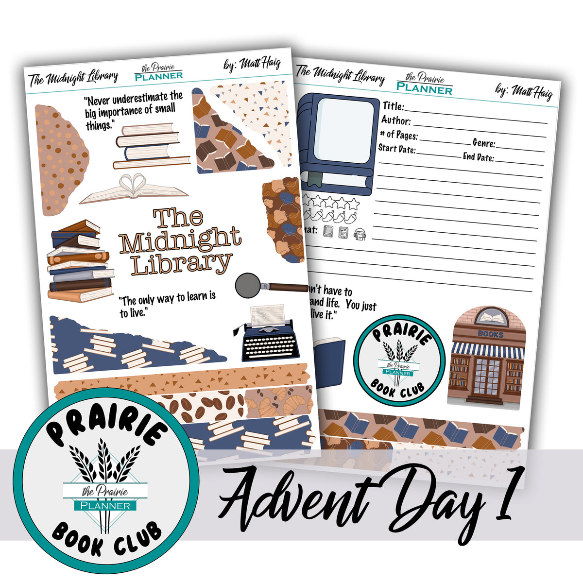 Advent Day 1 Prairie Book Club - The Midnight Library – the Prairie Planner