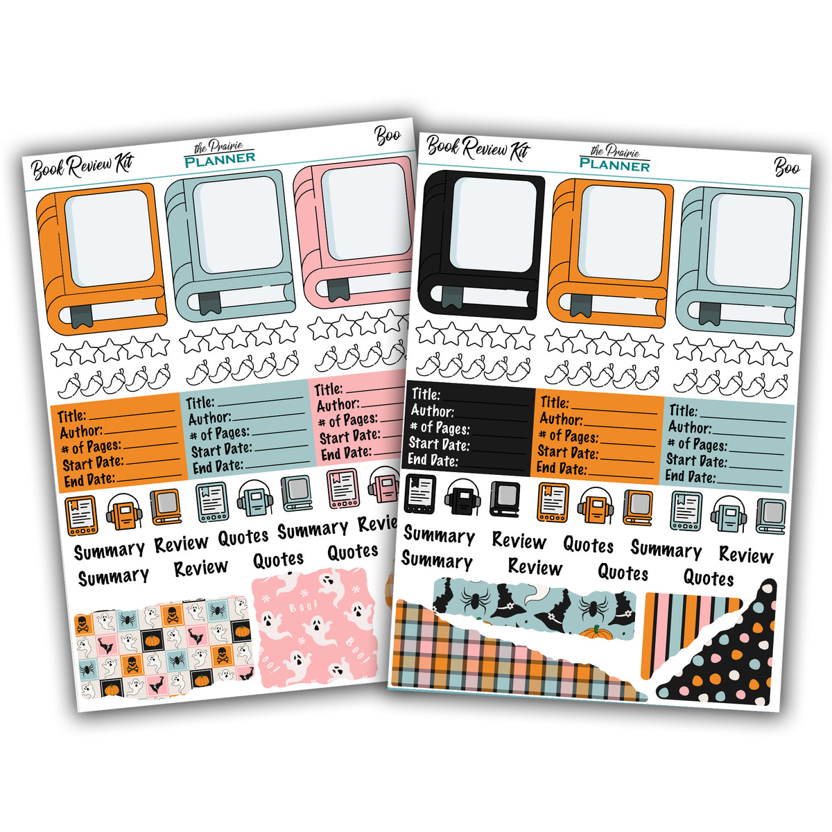 Book Review Kit - Boo – the Prairie Planner