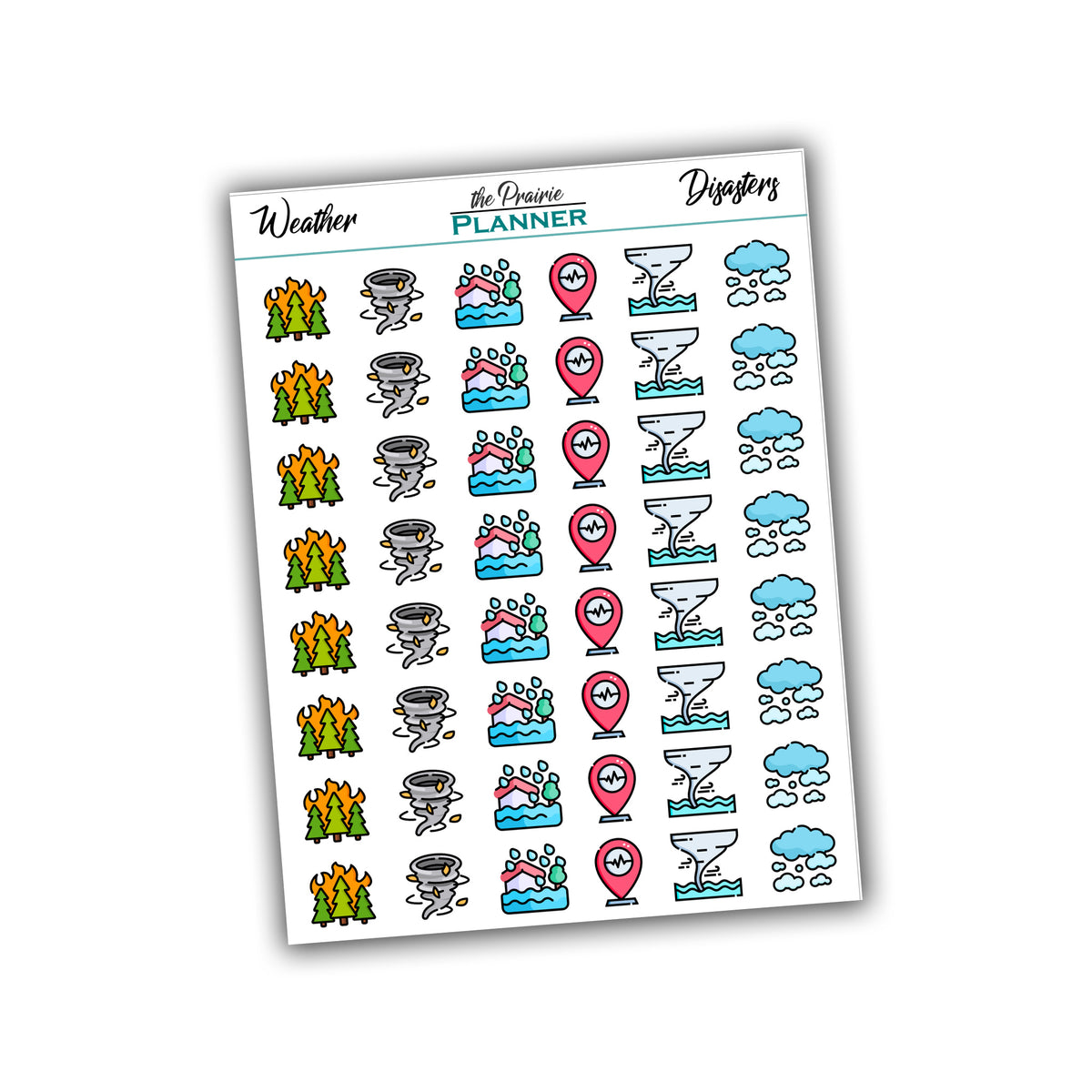 Disasters - Planner Stickers – the Prairie Planner