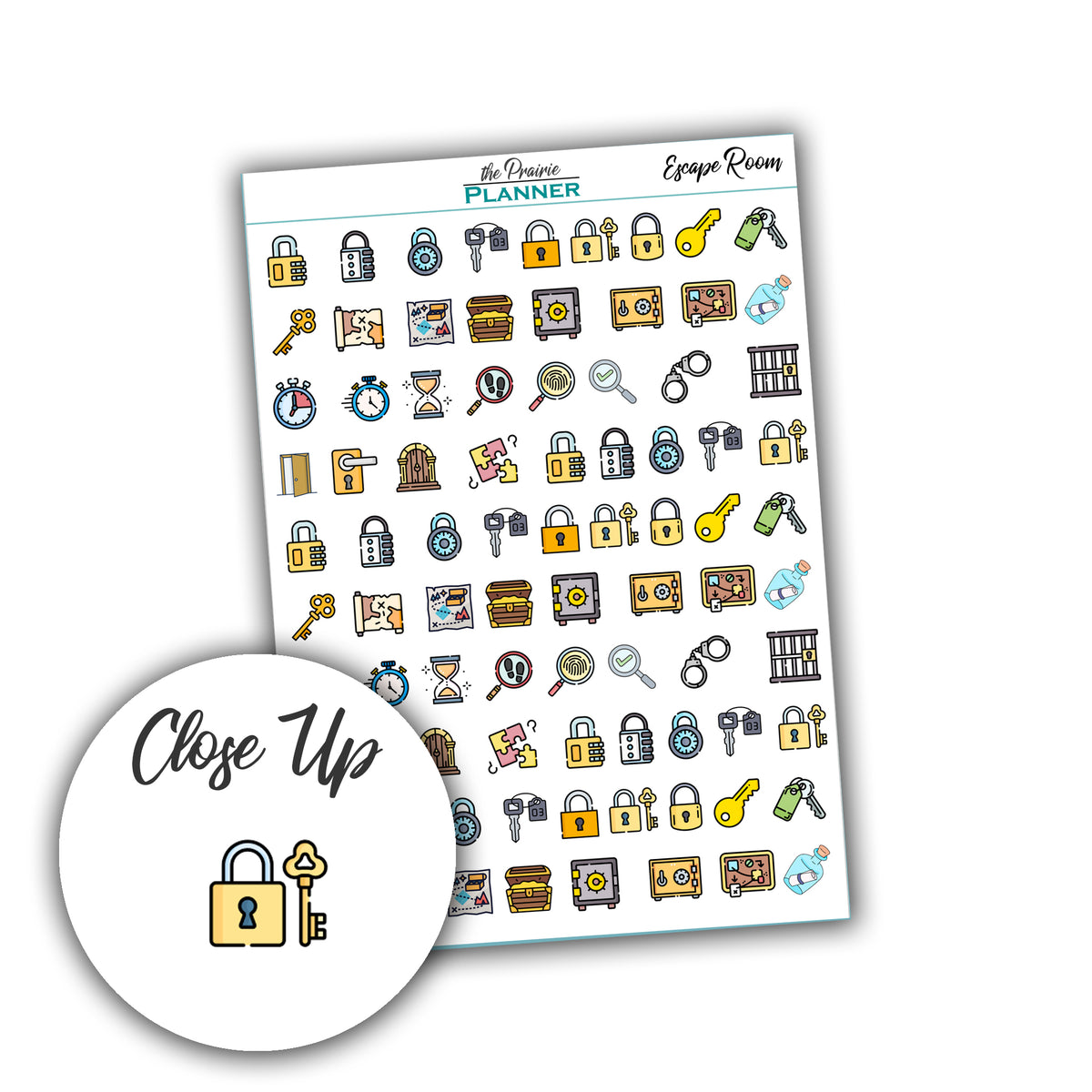 Escape Room Icons – the Prairie Planner
