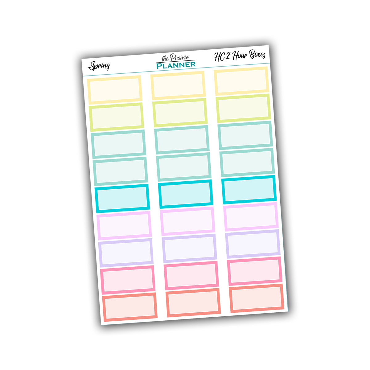 Hobo Cousin 2 Hour Boxes - Spring Multi Colour – the Prairie Planner