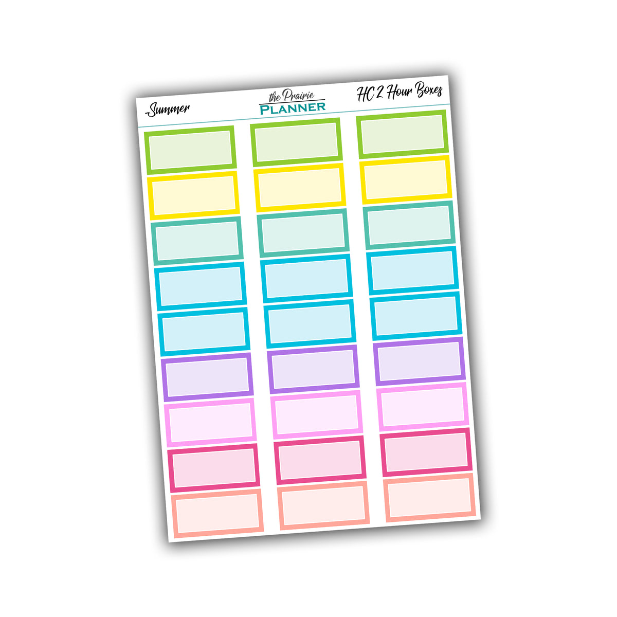 Hobo Cousin 2 Hour Boxes - Summer Multi Colour – the Prairie Planner