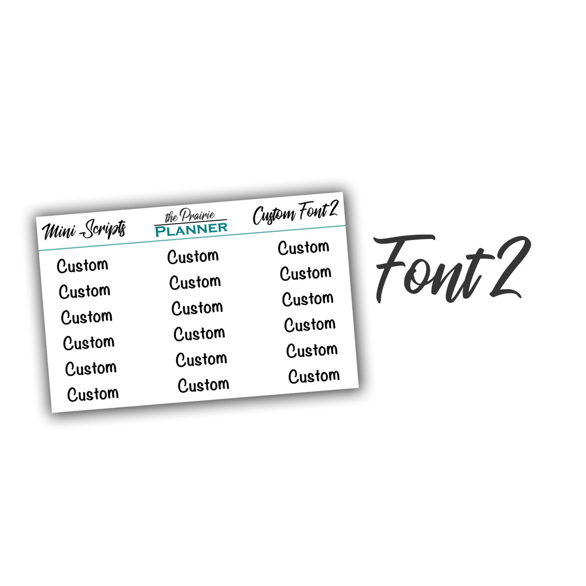 FOILED Custom TINY Scripts – the Prairie Planner
