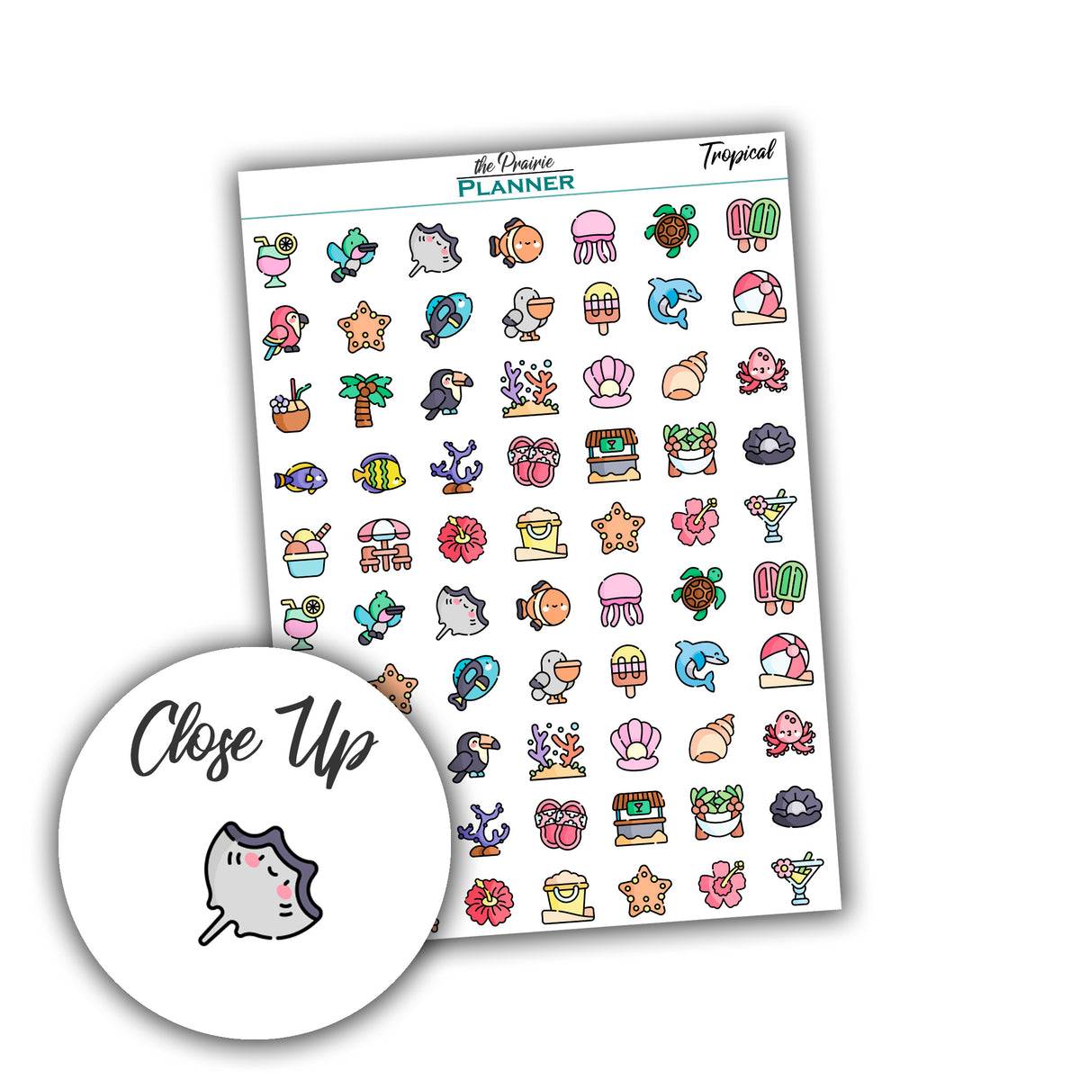 Tropical Icons - Planner Stickers – the Prairie Planner