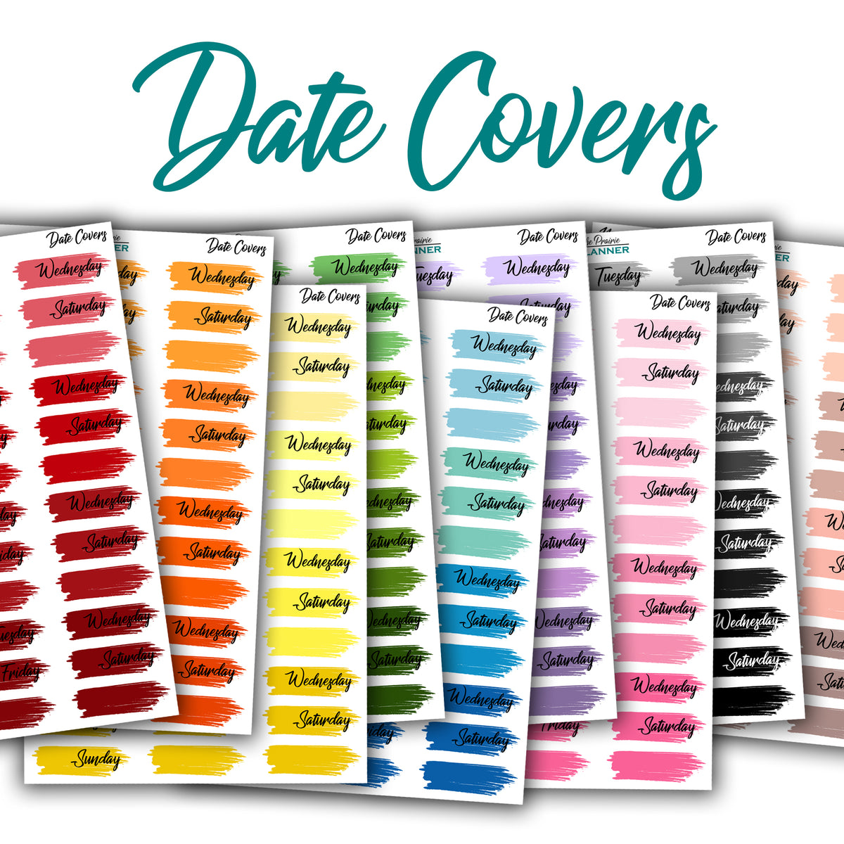 Date Covers - 1 - Planner Stickers – the Prairie Planner