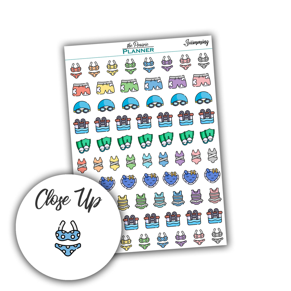 Swimming - Planner Stickers – the Prairie Planner
